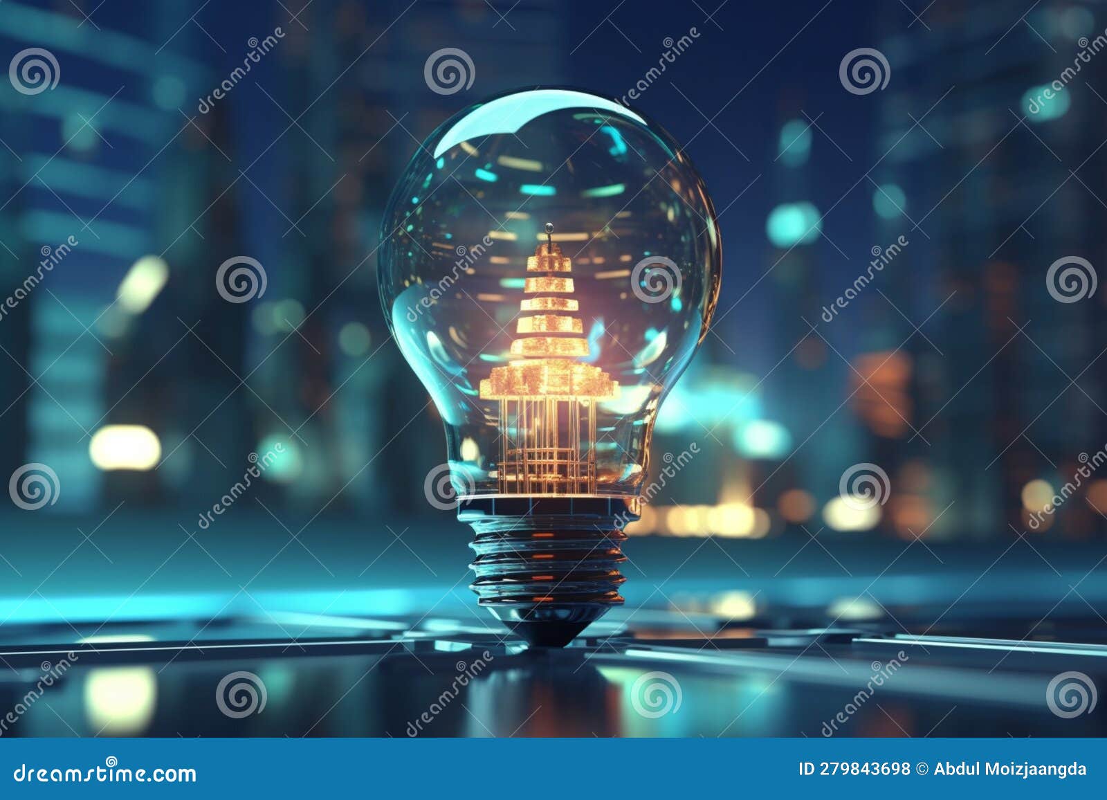 Bulb of Future Technology Illuminates Innovation Background ...