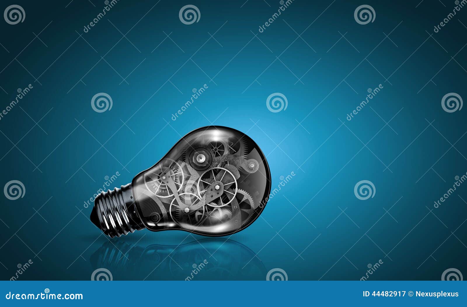 Bulb with gears stock image. Image of gear, inspiration - 44482917