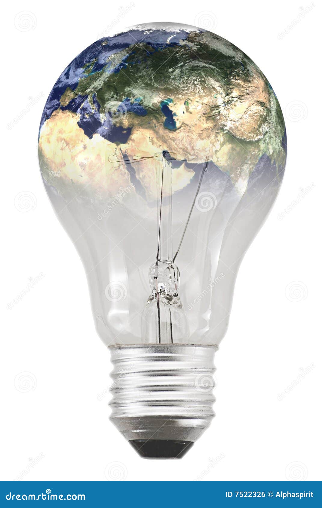 Bulb and global energy stock photo. Image of ecology, ecologic - 7522326