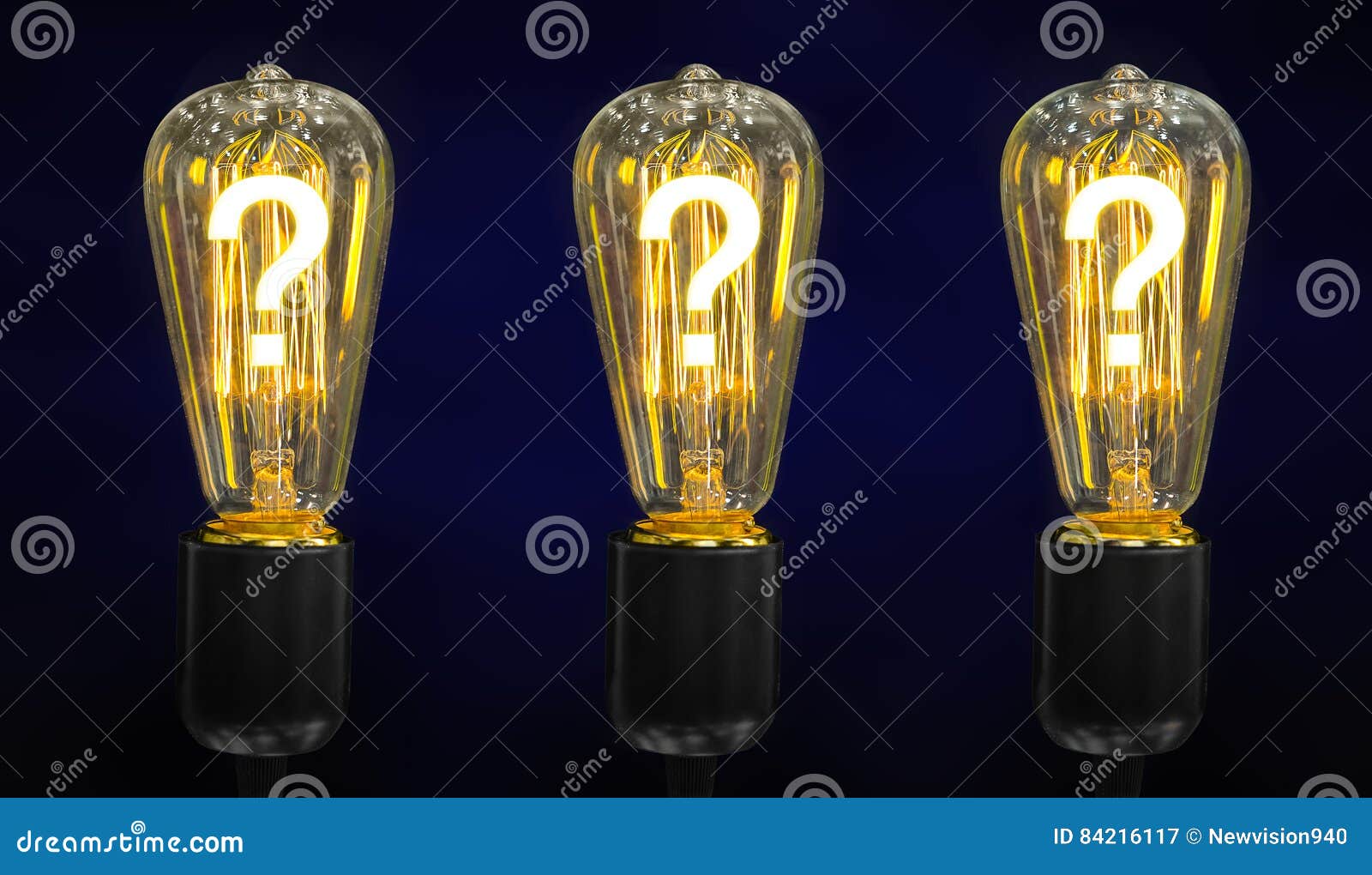 Bulb with Glowing Question Mark Inside of it, Creativity Concept Stock ...