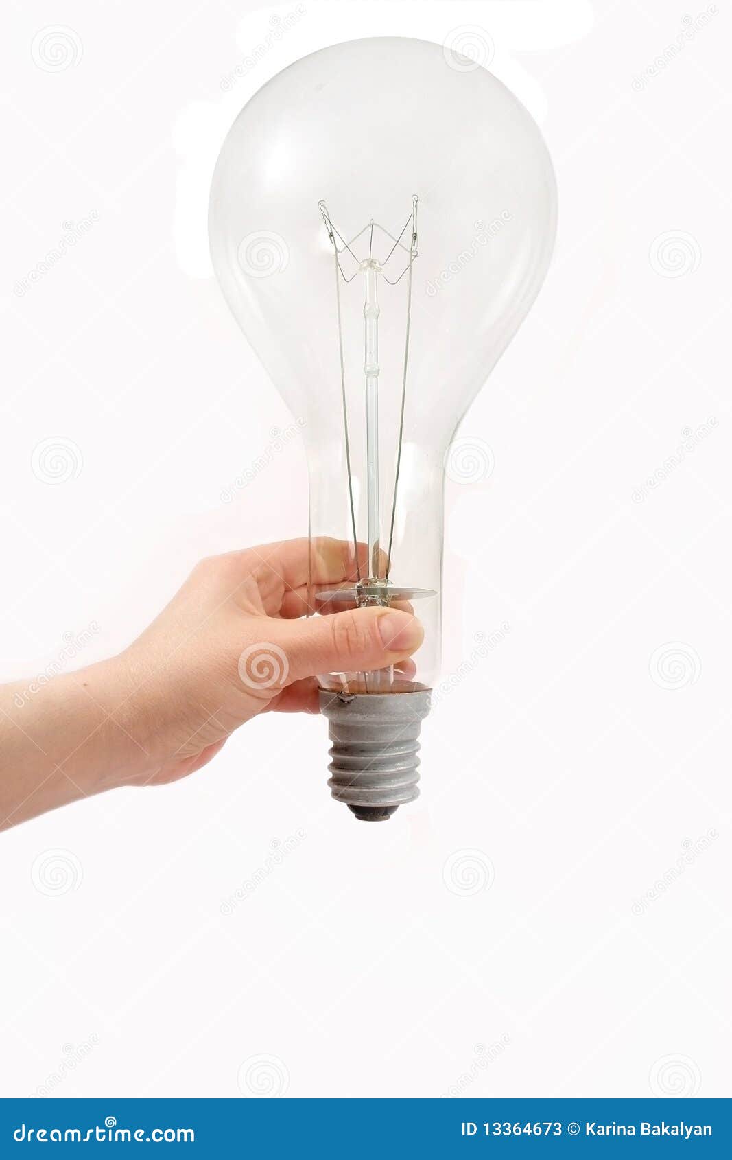 Bulb in hand stock image. Image of energy, light, glass - 13364673