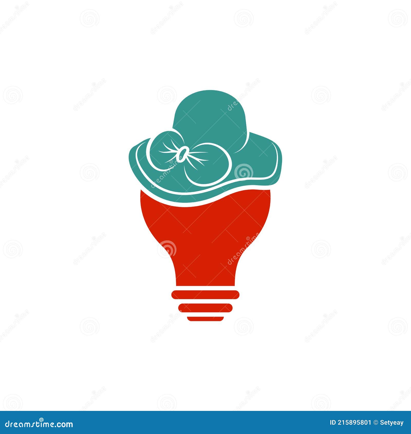 Bulb Hat Logo Design Vector Illustration, Creative Hat Logo Design ...