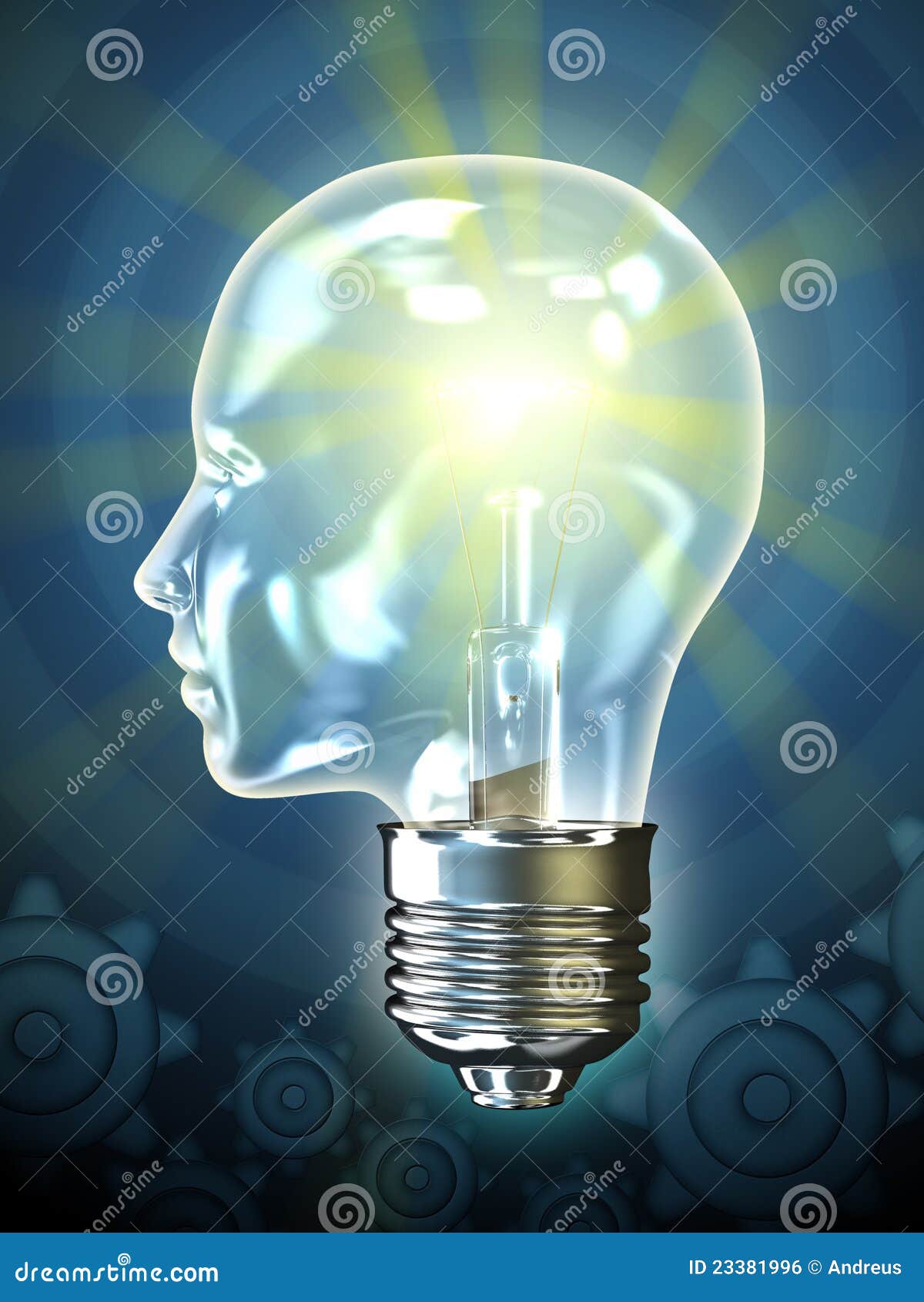 Bulb head stock illustration. Illustration of human, innovation - 23381996