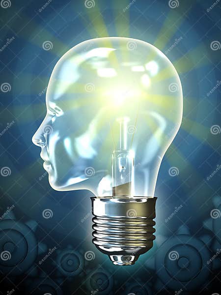 Bulb head stock illustration. Illustration of human, innovation - 23381996