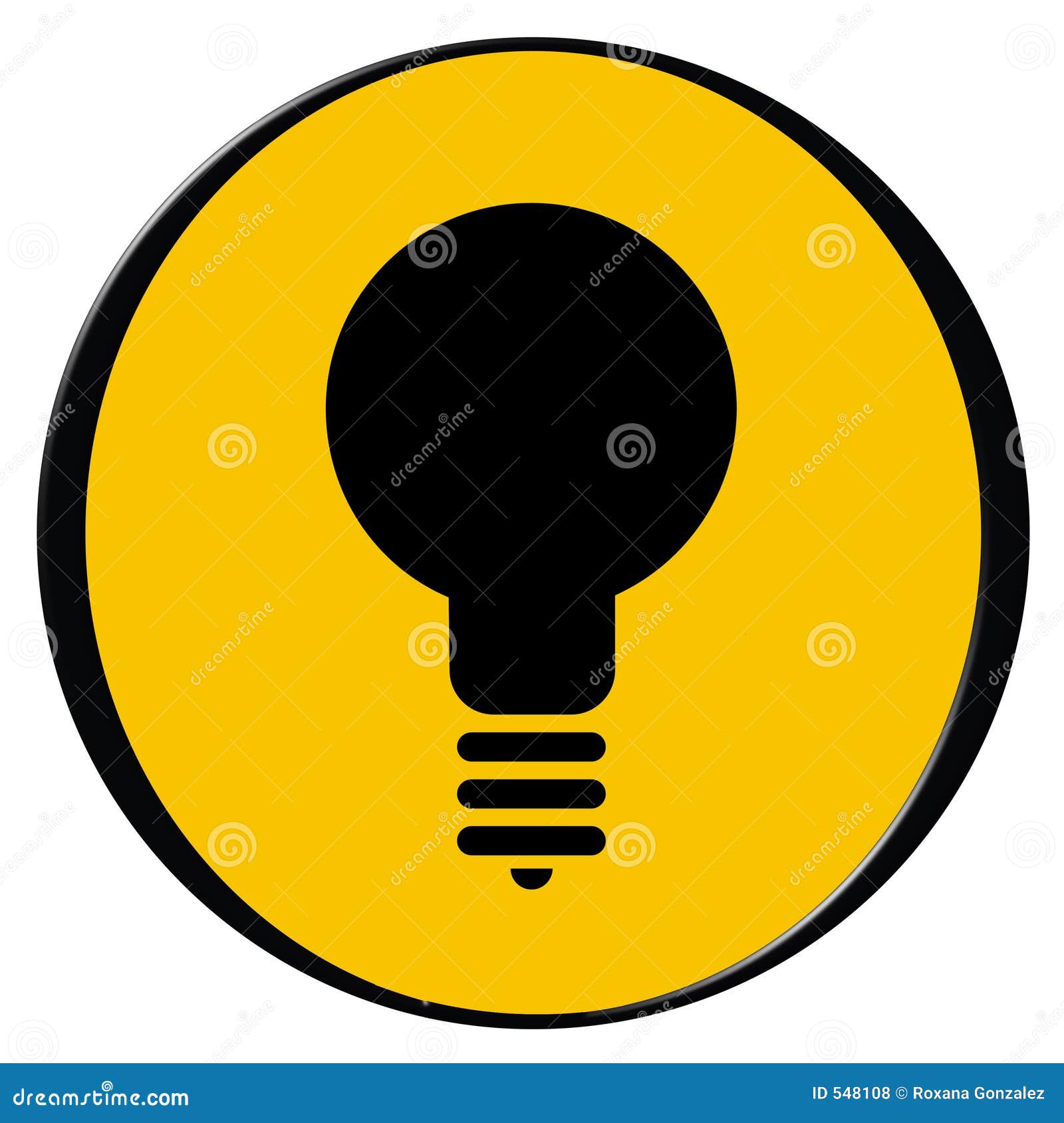 Bulb icon stock illustration. Illustration of filament - 548108