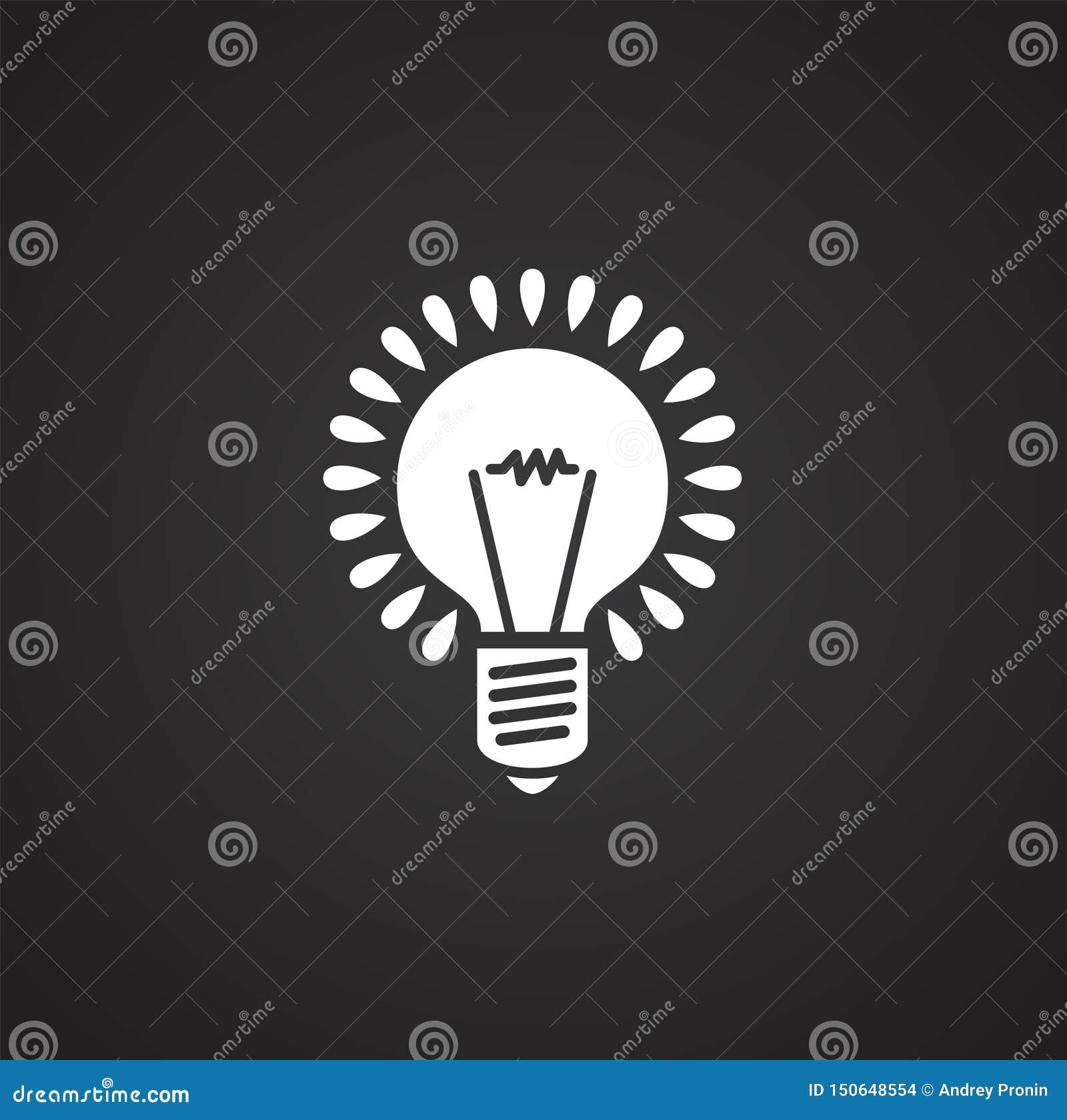 Bulb Icon on Background for Graphic and Web Design. Simple Illustration ...