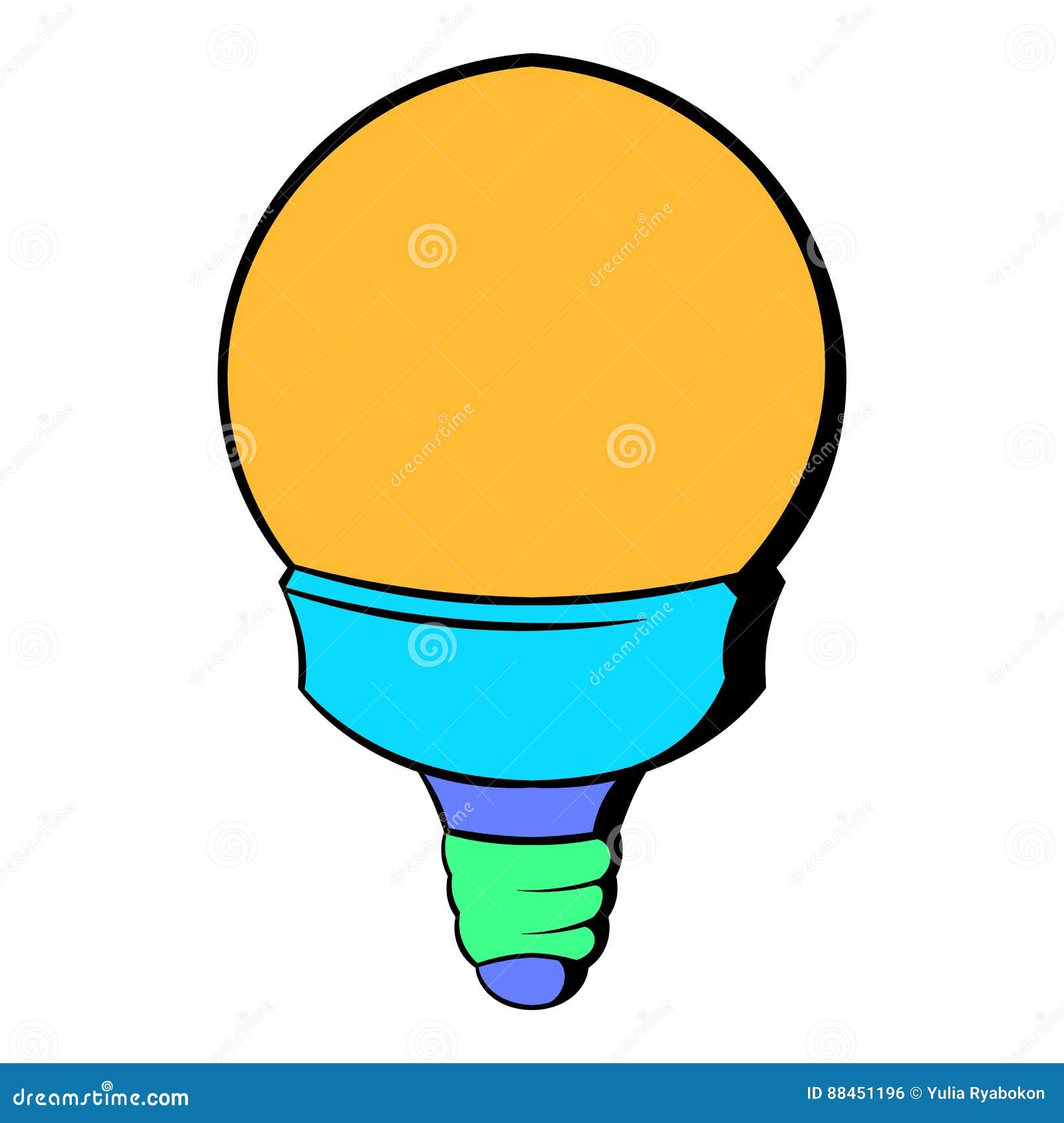 Bulb icon cartoon stock vector. Illustration of cartoon - 88451196