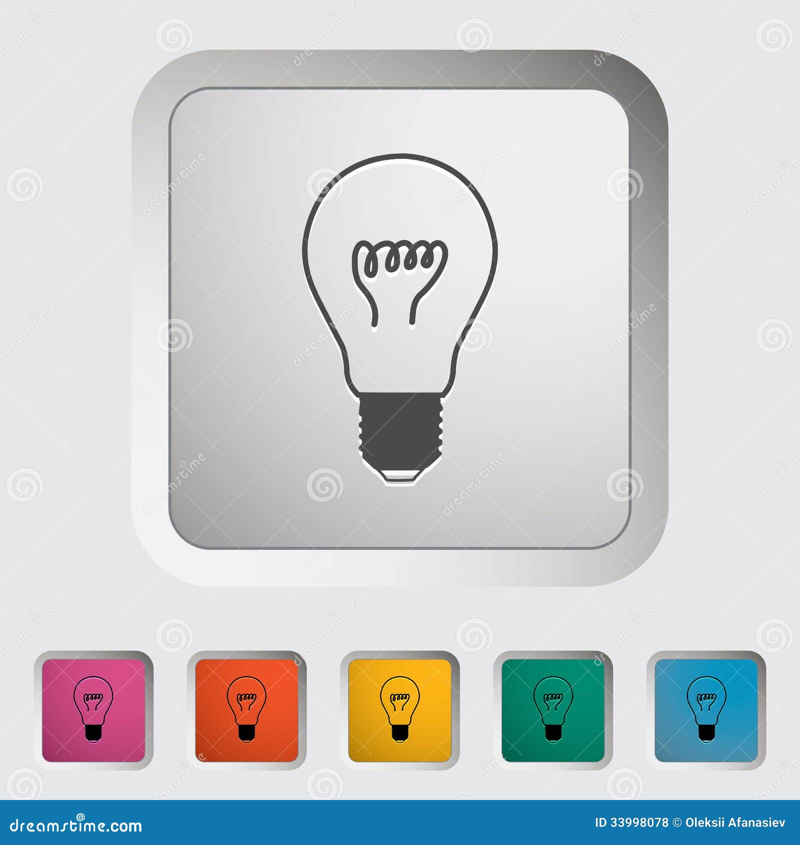 Bulb icon. stock vector. Illustration of creative, isolated - 33998078