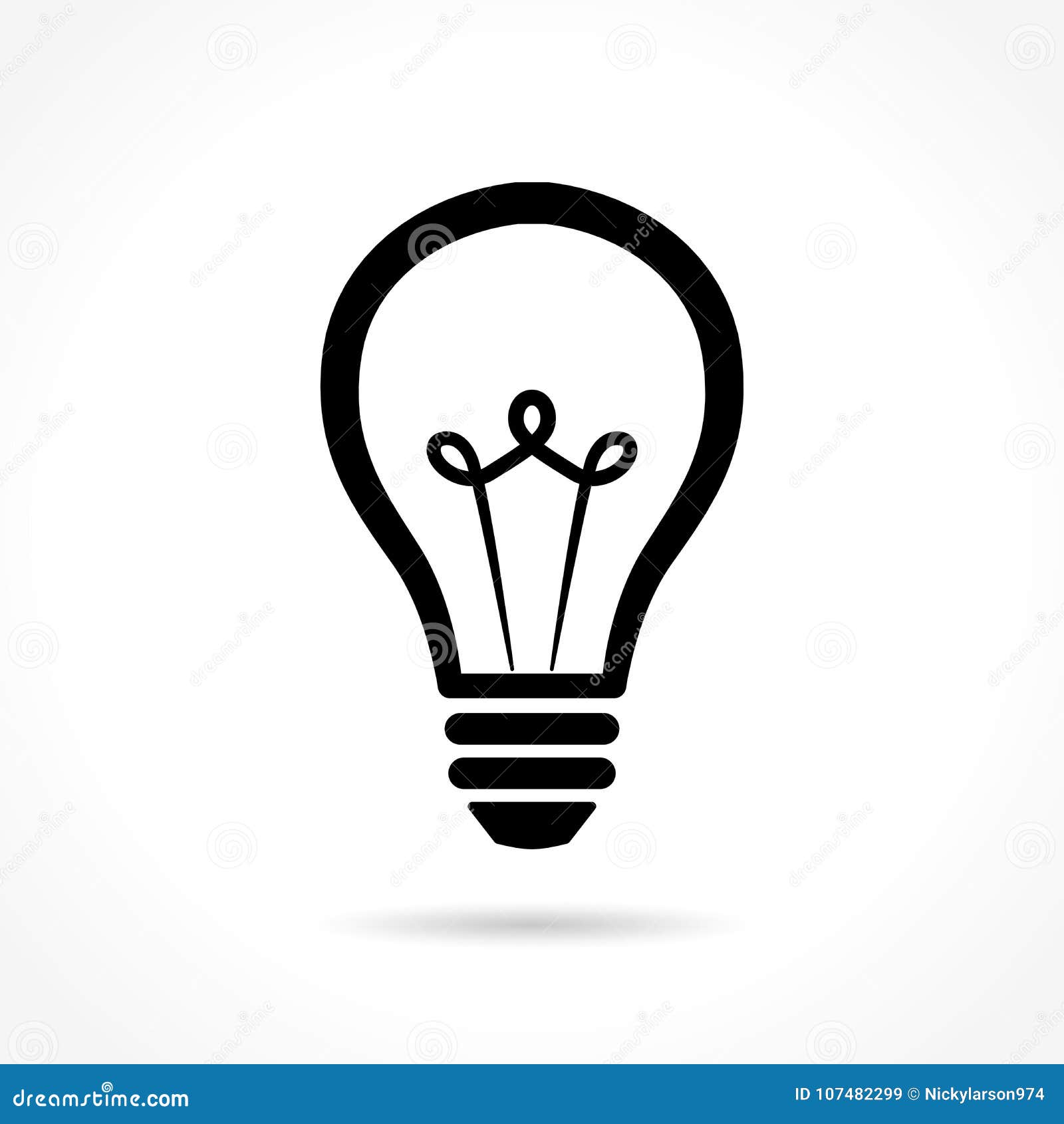Bulb Icon on White Background Stock Vector - Illustration of ...