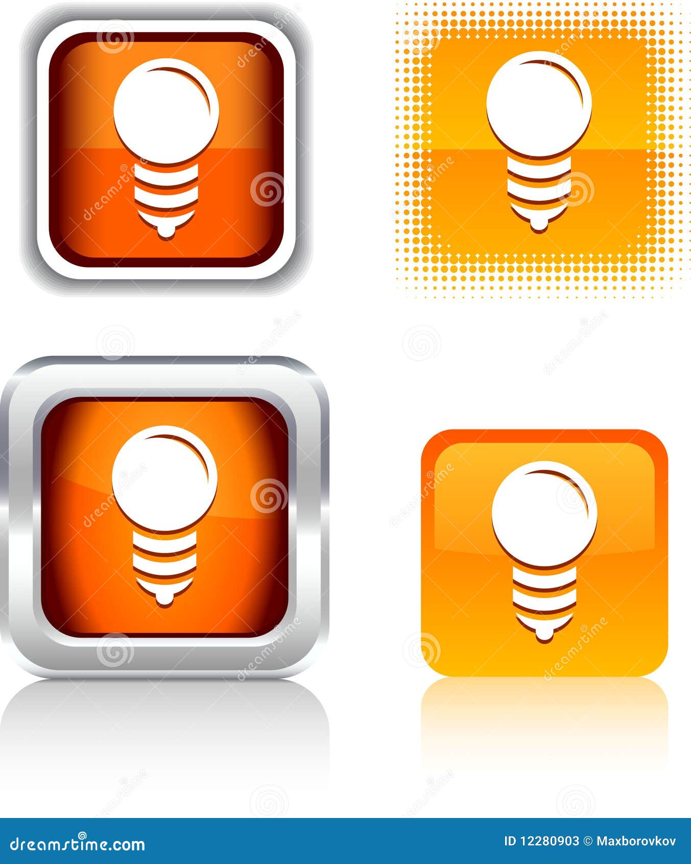 Bulb icons. stock vector. Illustration of transparent - 12280903
