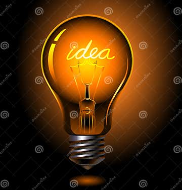 Bulb idea stock vector. Illustration of concept, filament - 9952322
