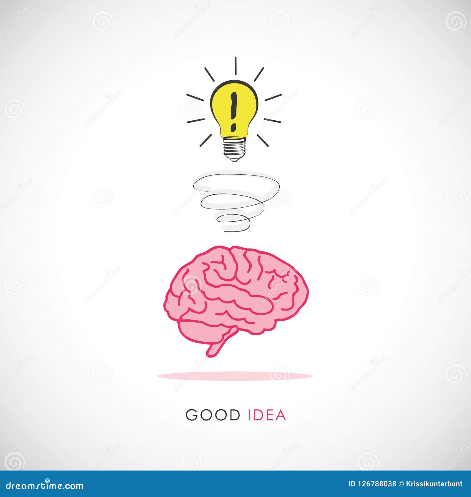 Bulb Idea and Human Brain Icon Stock Vector - Illustration of brain ...