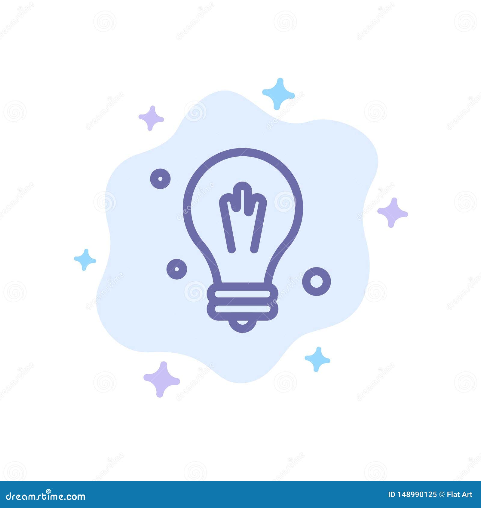 Bulb, Idea, Science Blue Icon on Abstract Cloud Background Stock Vector ...