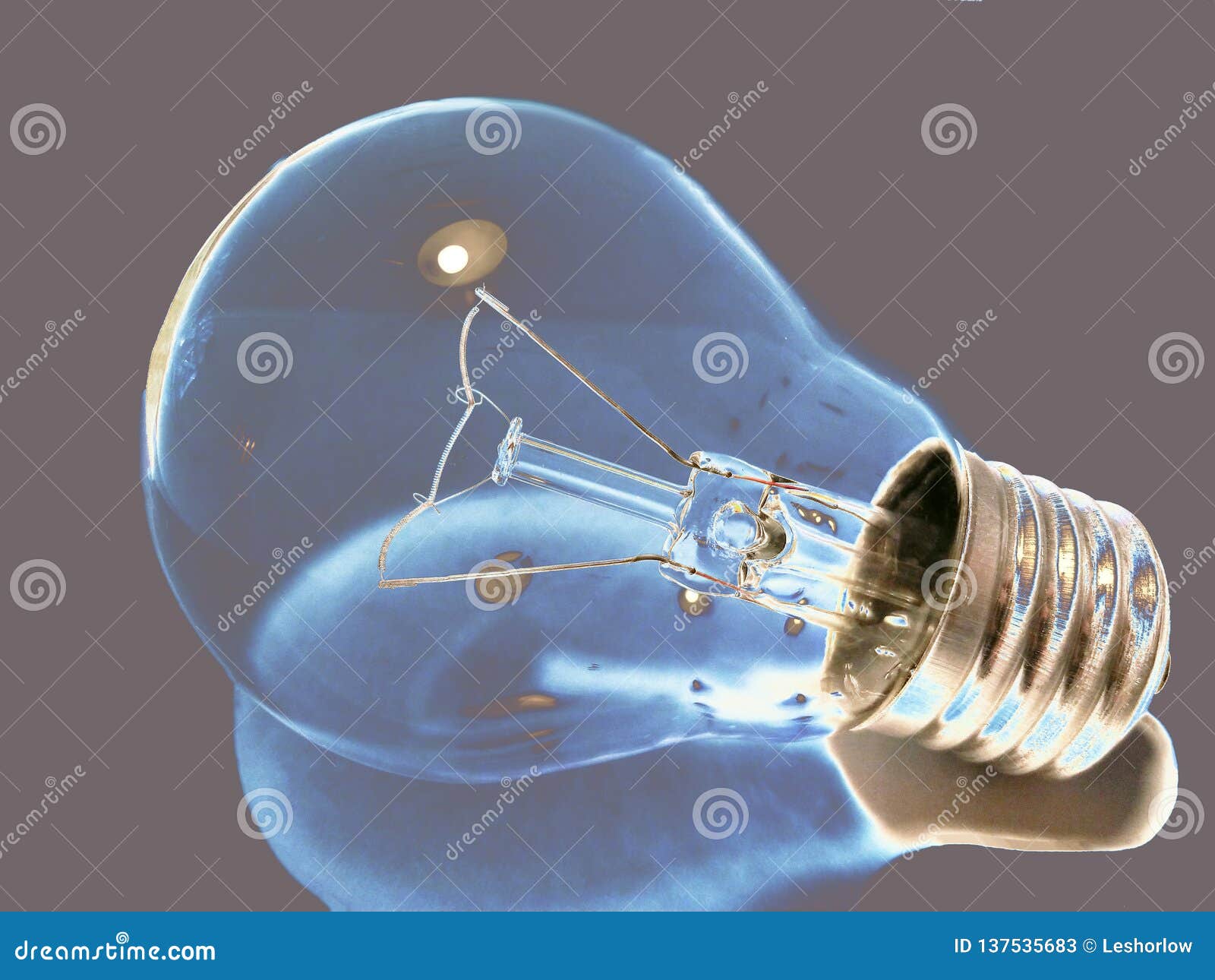 Bulb. Incandescent Lamp. Source of Light Whith Interesting Effect Stock ...