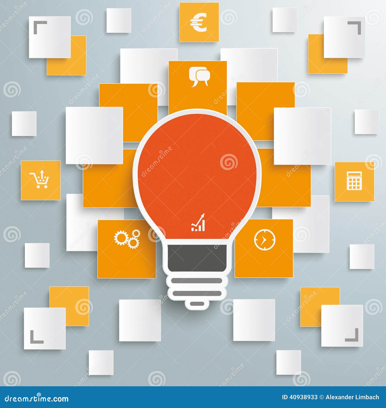 Bulb Infographic Rectangle Light Stock Vector - Illustration of ...