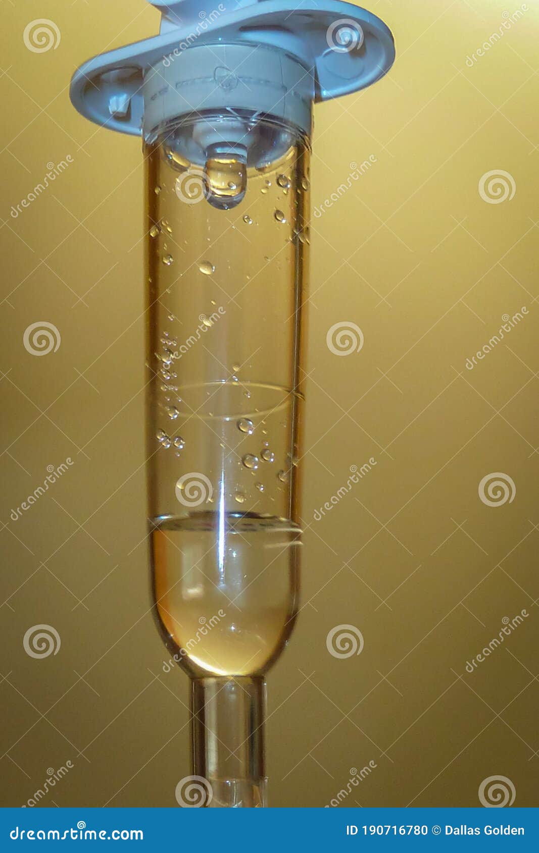 Close-up of IV Drip Bulb stock photo. Image of fluid - 190716780