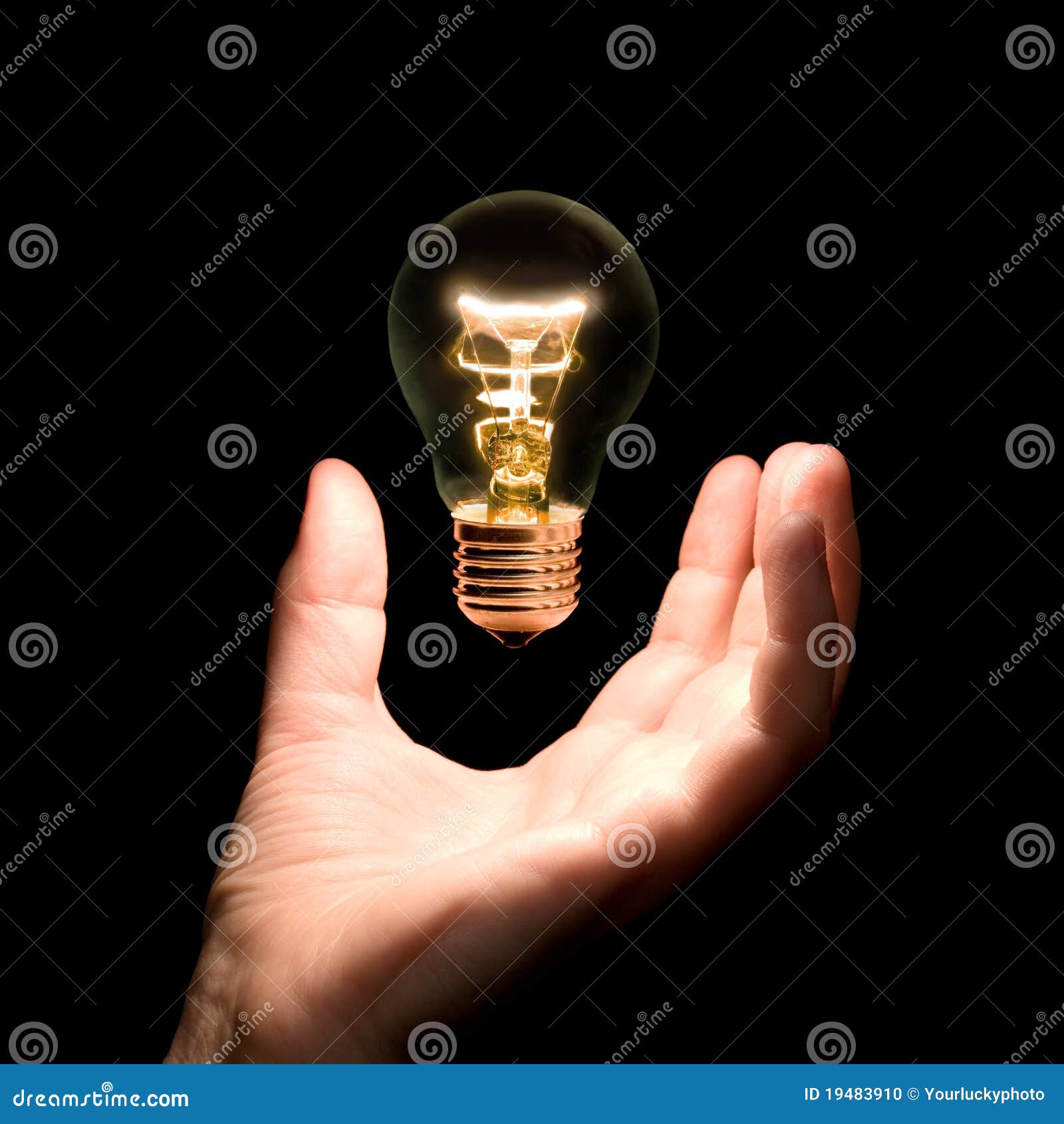 Bulb lamp in hand stock photo. Image of bulb, inviting - 19483910