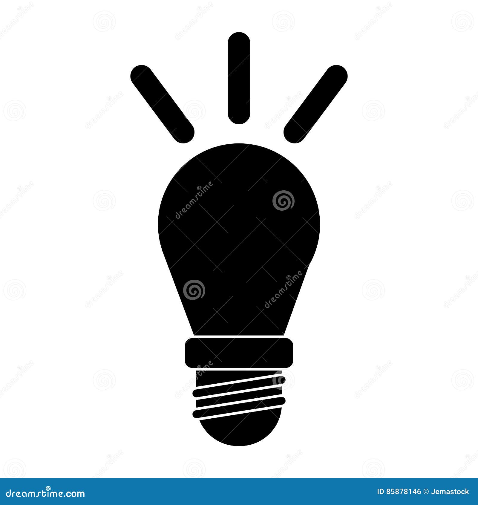 Bulb Lamp Light Environment Pictogram Stock Vector - Illustration of ...
