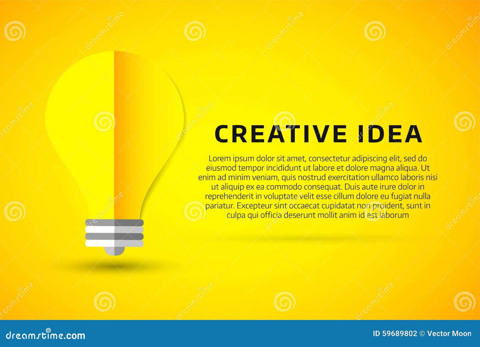 Bulb Lamp Light Idea Vector Background Stock Vector - Illustration of ...