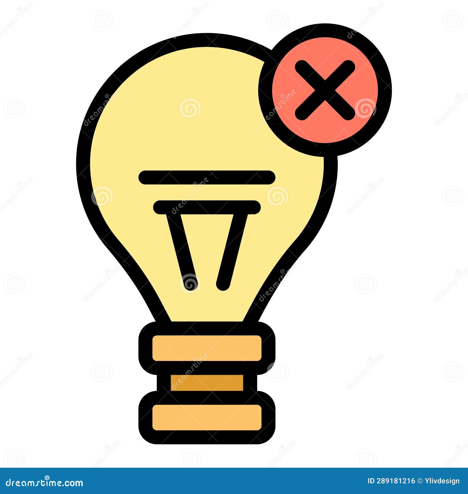 Bulb Learning Icon Vector Flat Stock Vector - Illustration of color ...