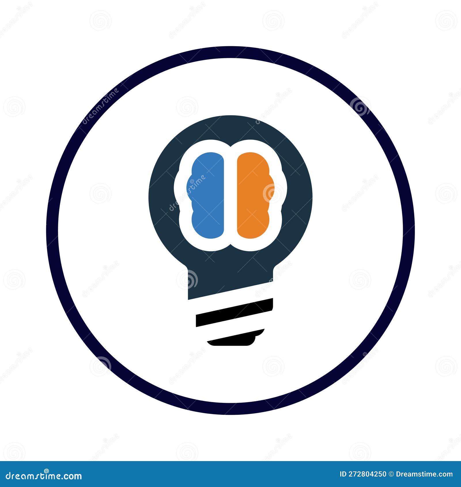 Bulb, Light Bulb, Brain, Human Brain, Creative Idea Icon Stock Vector ...