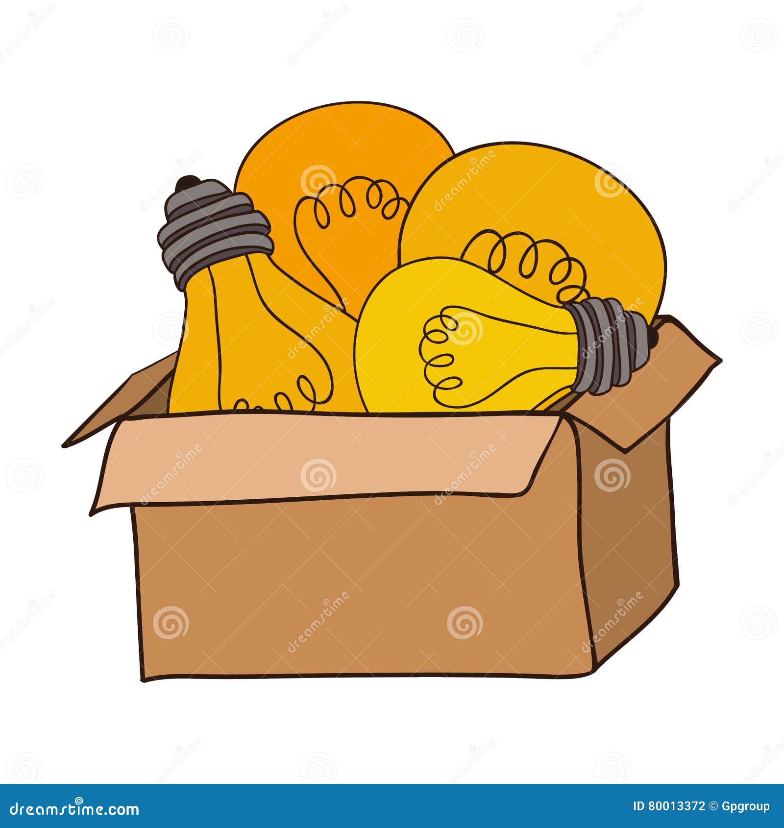 Bulb light design stock vector. Illustration of fluorescent - 80013372