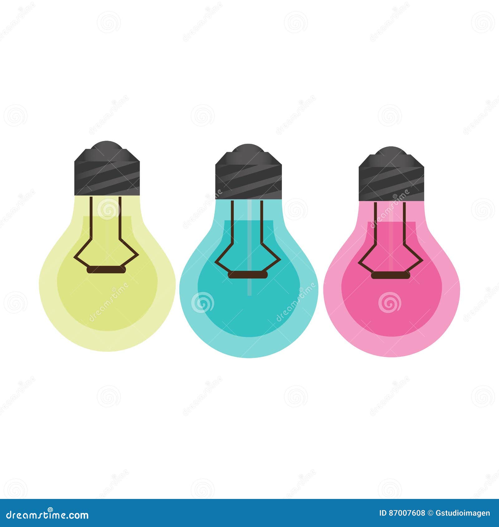 Bulb light education icon stock vector. Illustration of creativity ...
