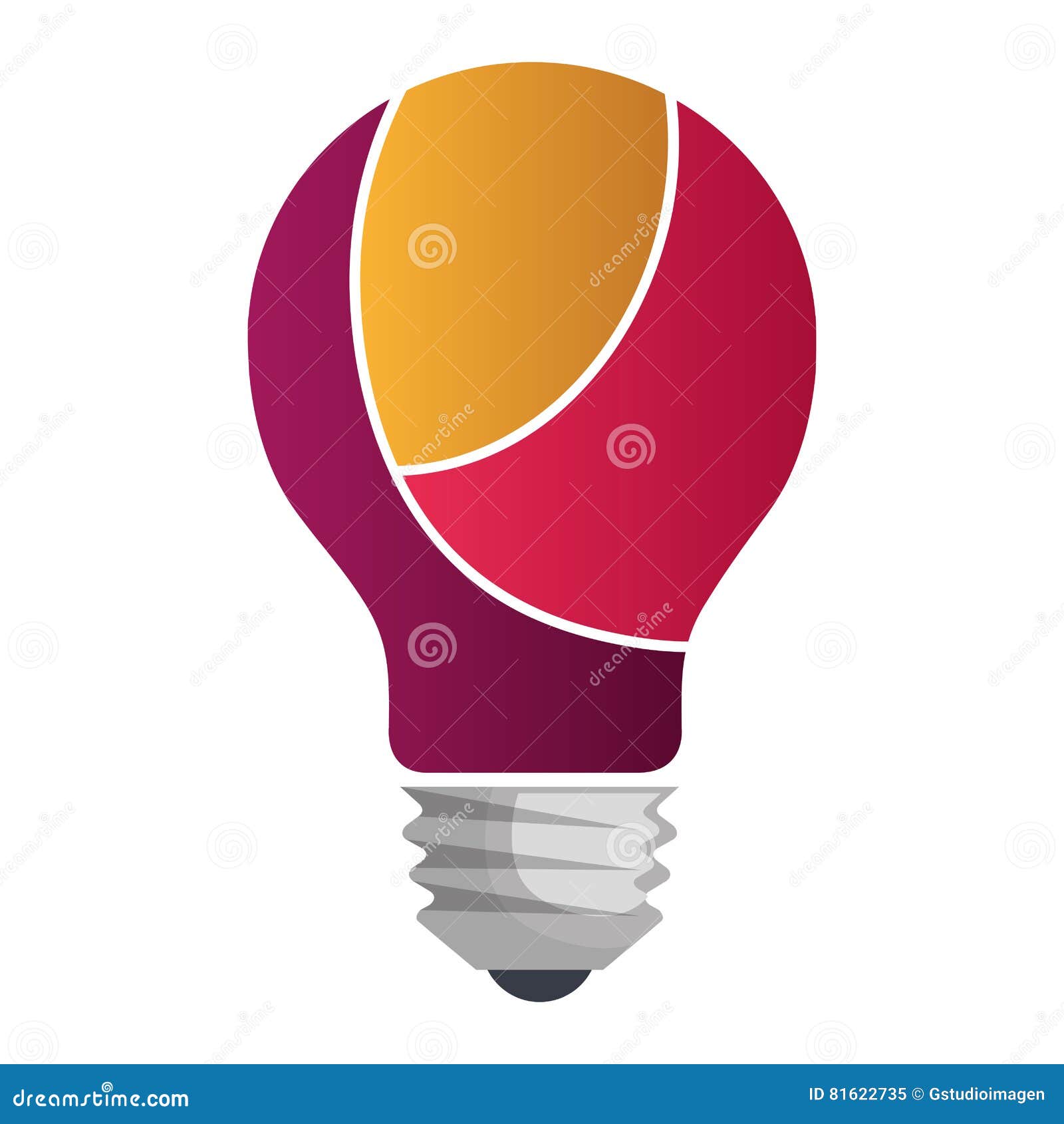 Bulb Light Emblem Isolated Icon Stock Vector - Illustration of ...