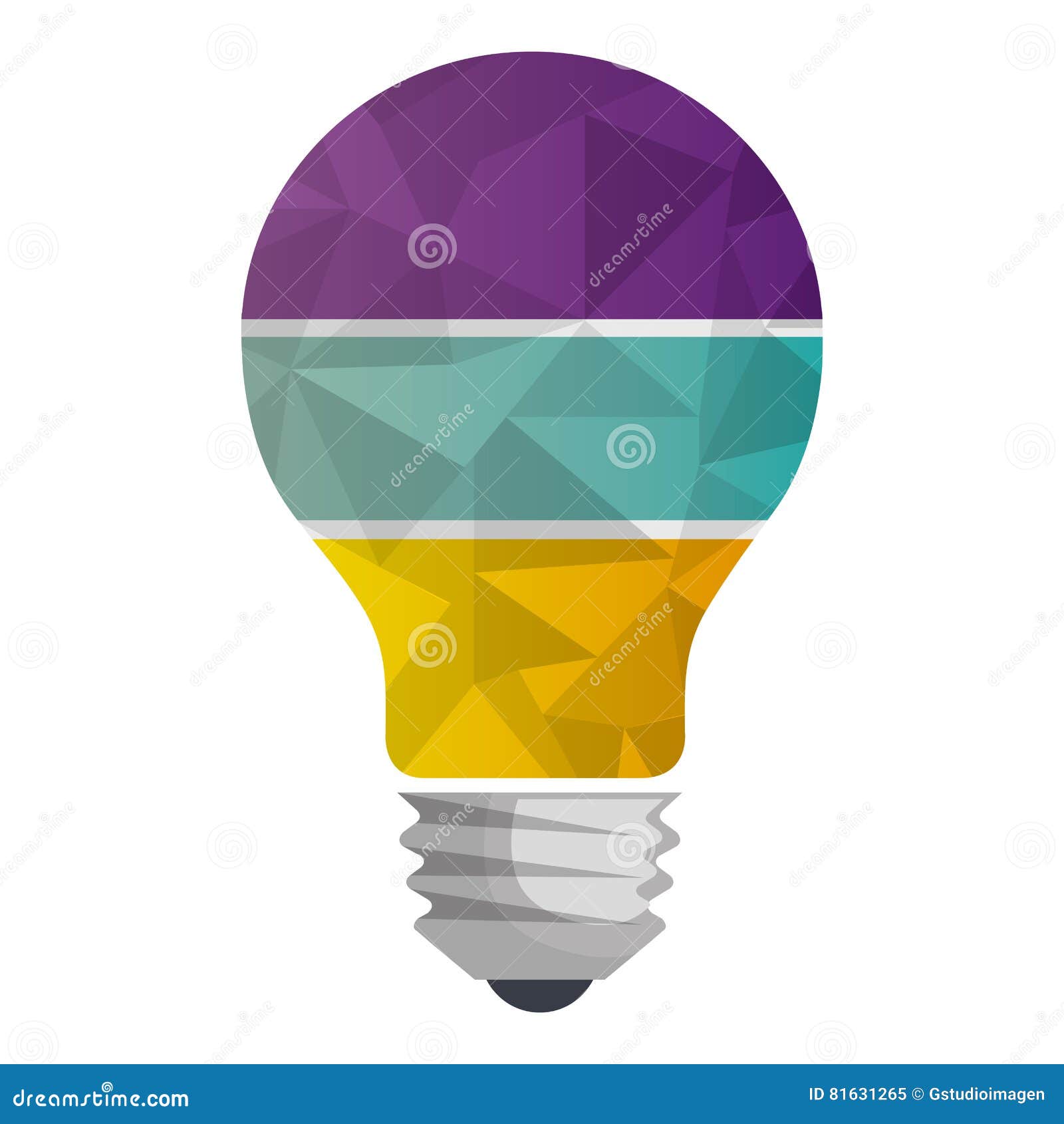 Bulb Light Emblem Isolated Icon Stock Vector - Illustration of lamp ...