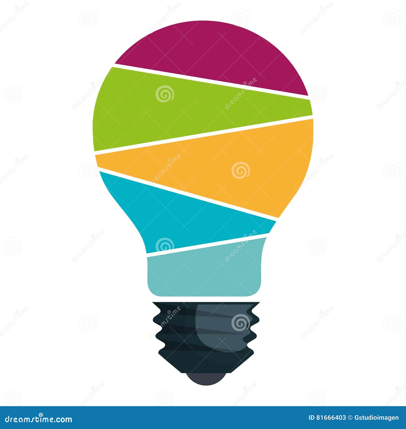 Bulb Light Emblem Isolated Icon Stock Vector - Illustration of ...