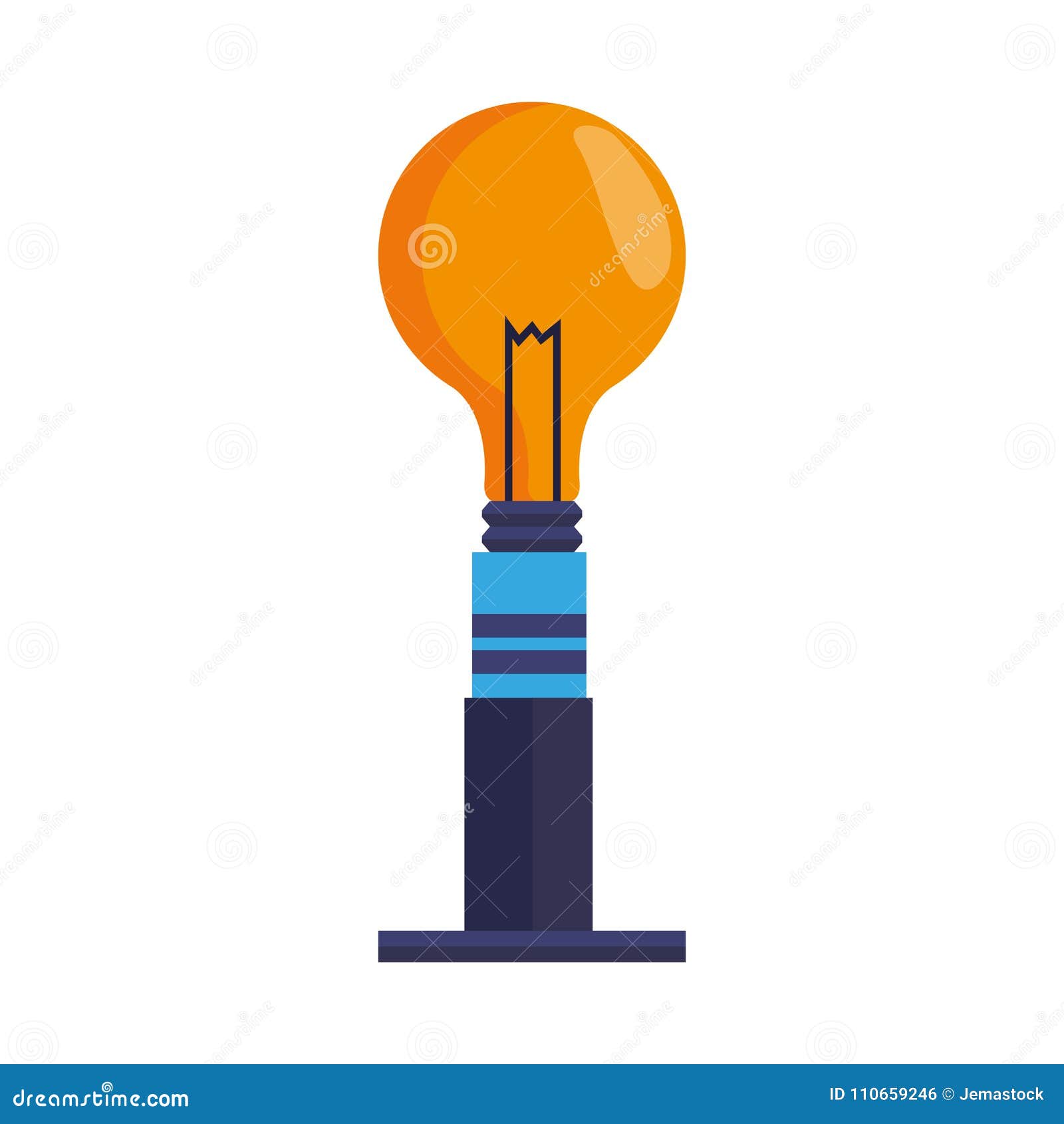 Bulb light energy stock vector. Illustration of illumination - 110659246