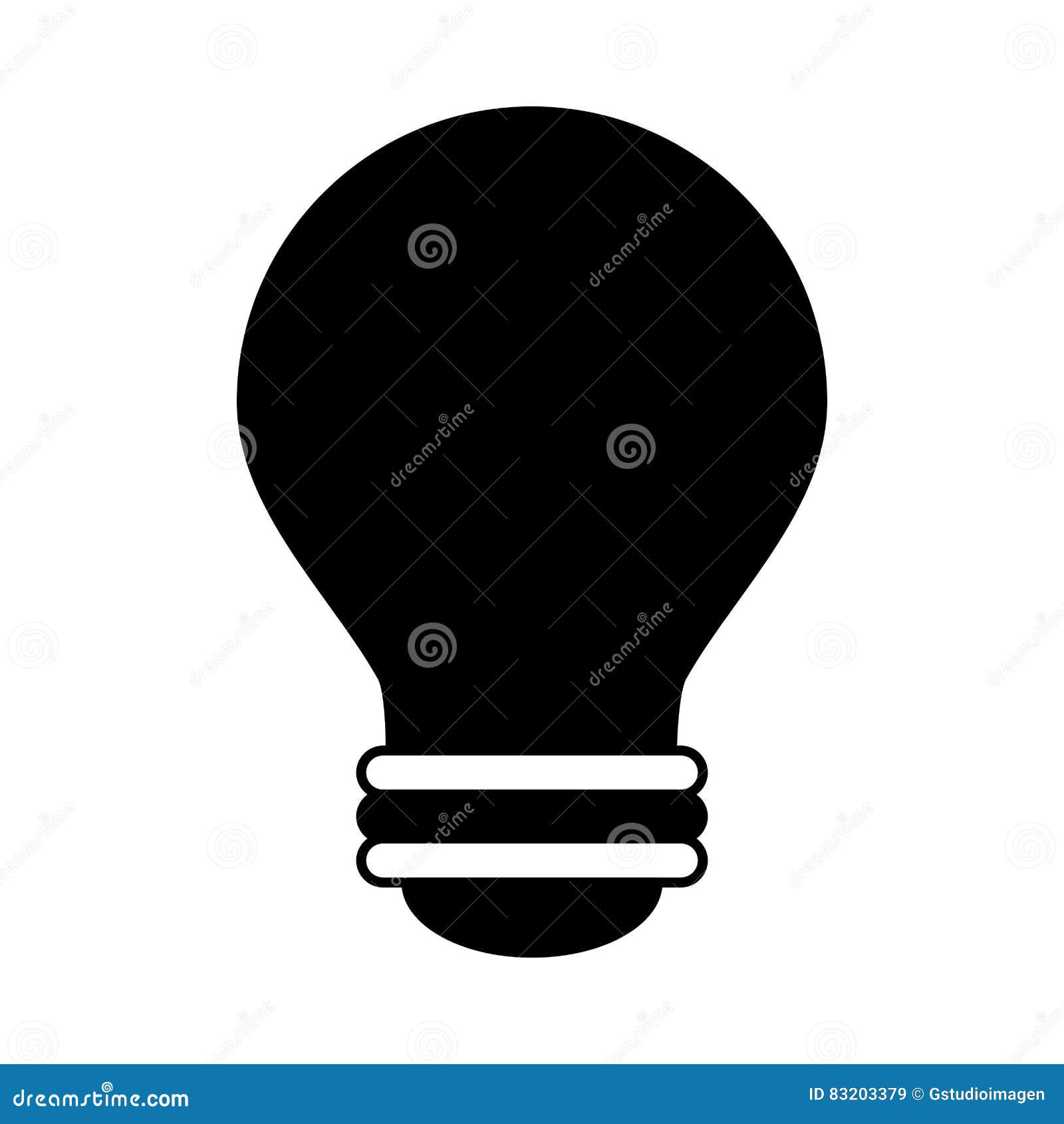 Bulb light flat icon stock illustration. Illustration of flat - 83203379