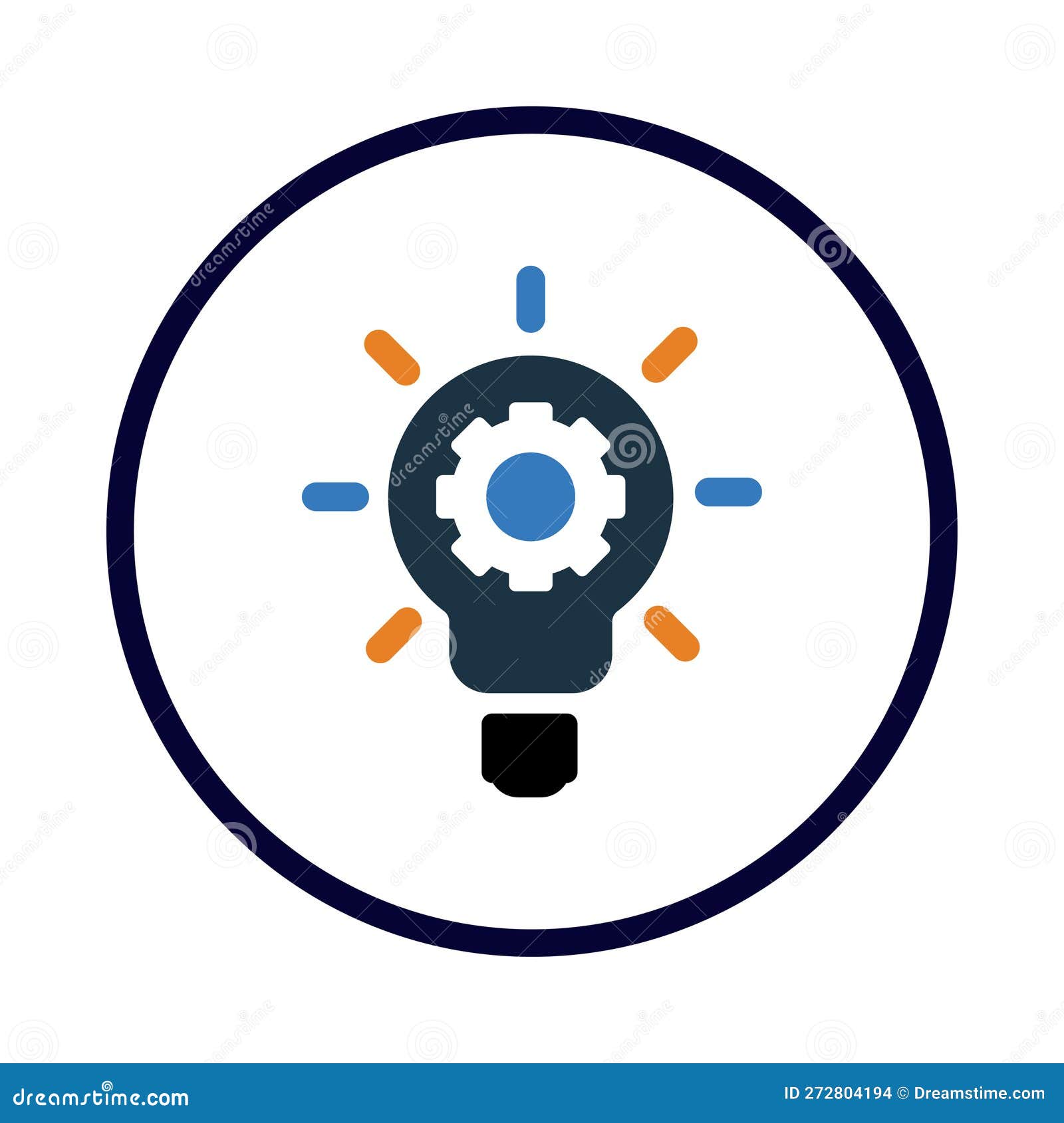 Bulb, Light Bulb, Gear, Setting, Creative Idea Management Icon Stock ...
