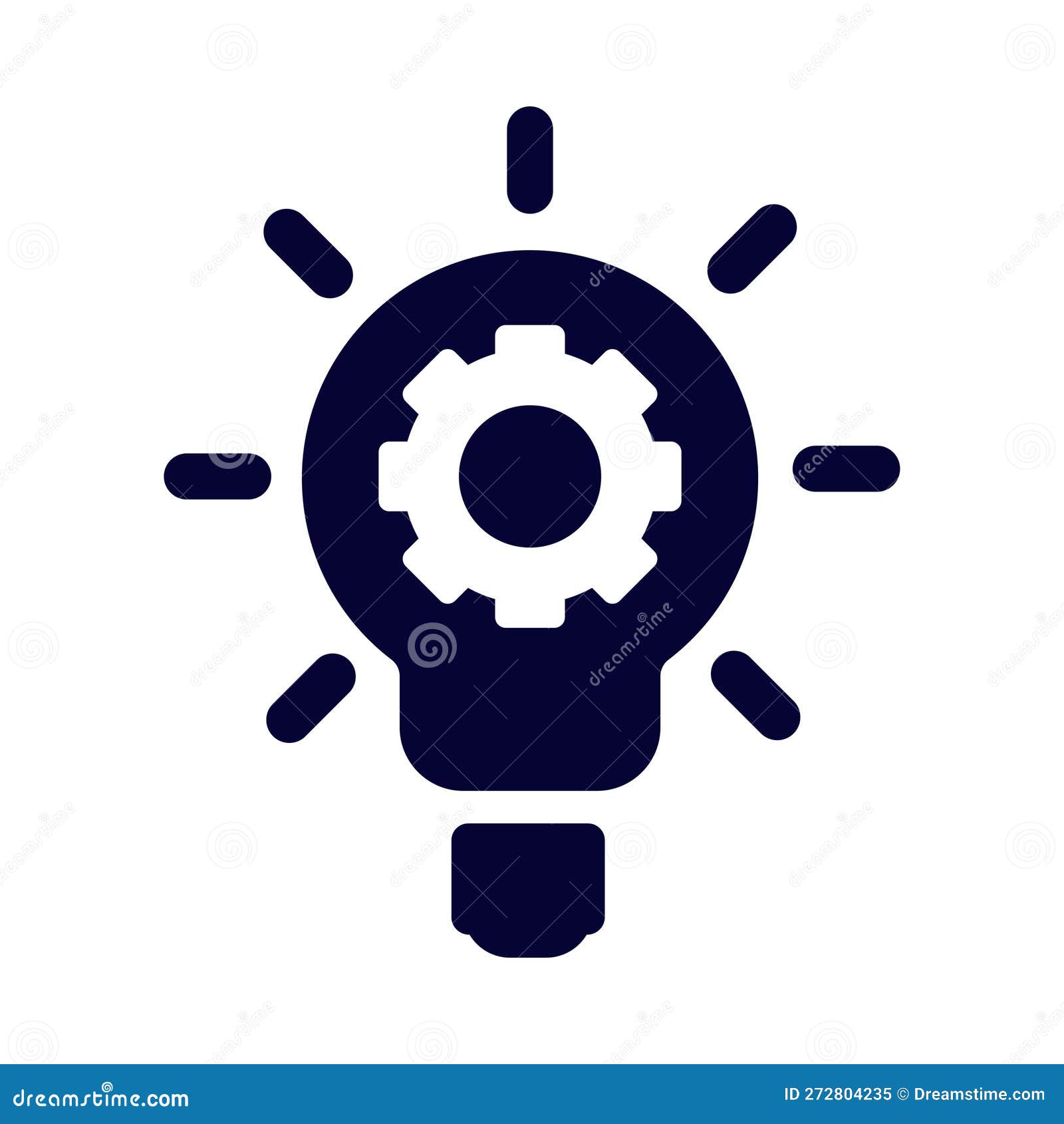 Bulb, Light Bulb, Gear, Setting, Creative Idea Management Icon Stock ...
