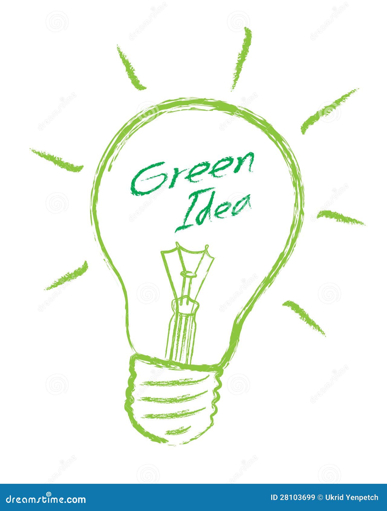 Bulb Light Green Idea Vector Stock Vector - Illustration of black ...