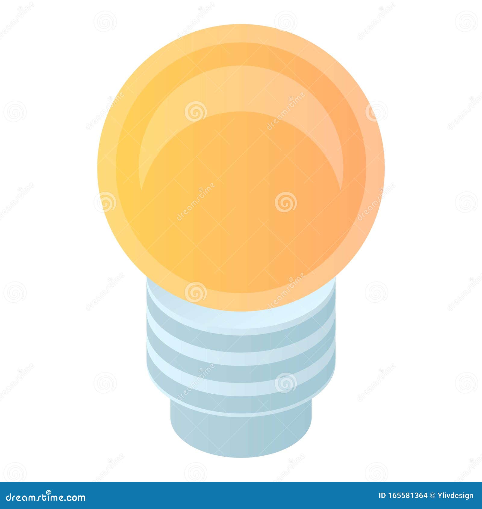 Bulb Light Icon, Isometric Style Stock Vector - Illustration of ...