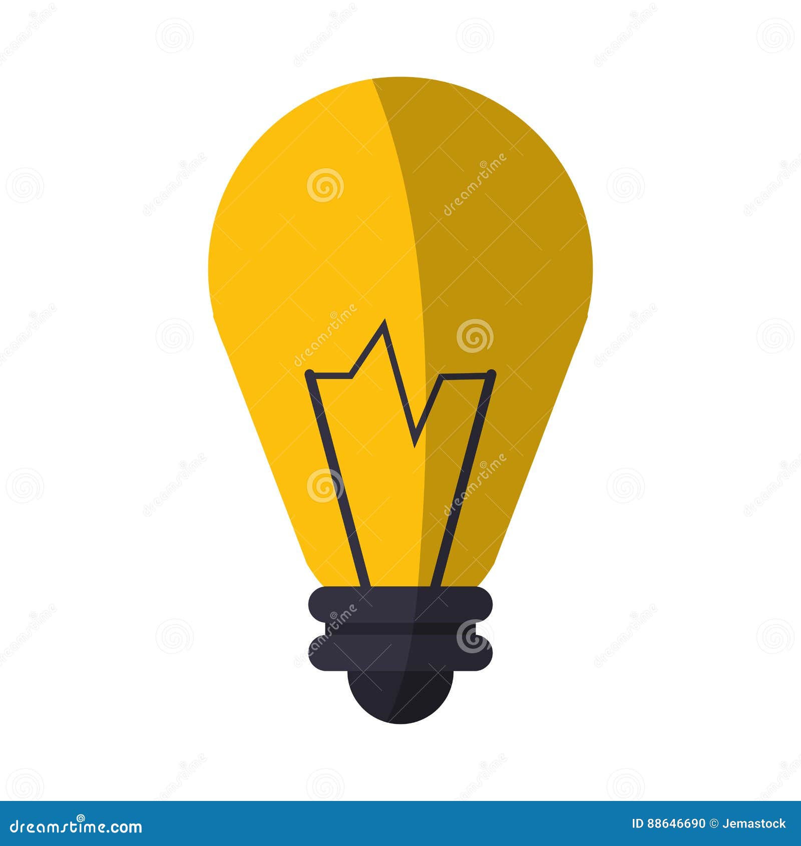 Bulb light icon stock illustration. Illustration of electrical - 88646690