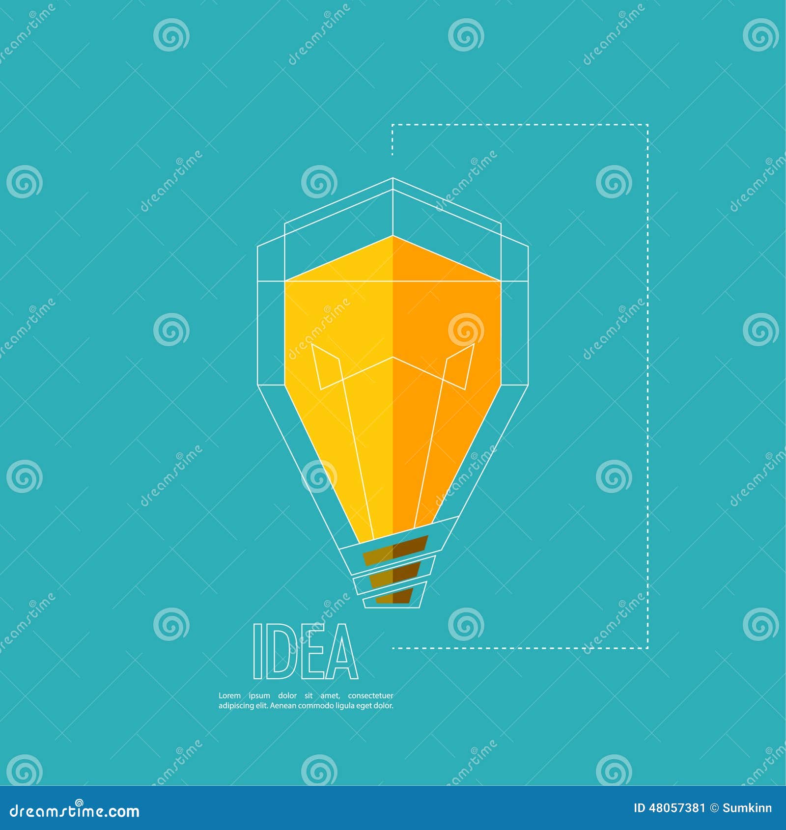 Bulb light idea stock vector. Illustration of creative - 48057381
