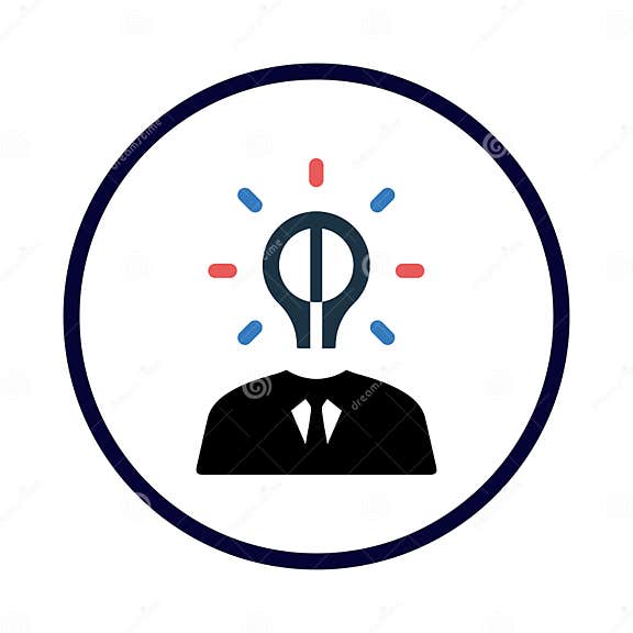 Bulb, Light Bulb, Idea, Man, Head, Creative Idea Icon Stock Vector ...