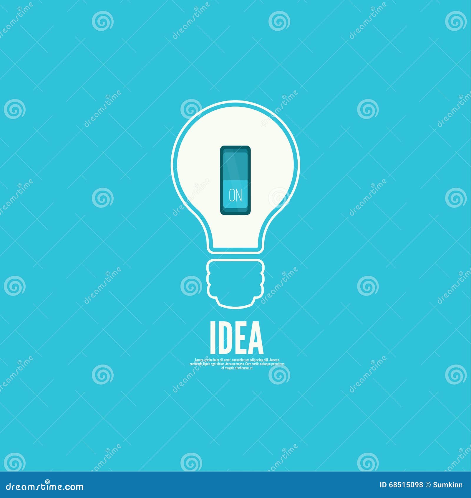 Bulb Light Idea with Switch Stock Vector - Illustration of energy ...