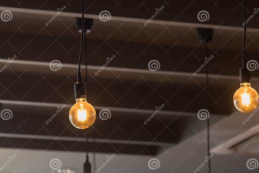 Bulb Light with the Line Fall from Ceiling - Modern Decoration Style ...
