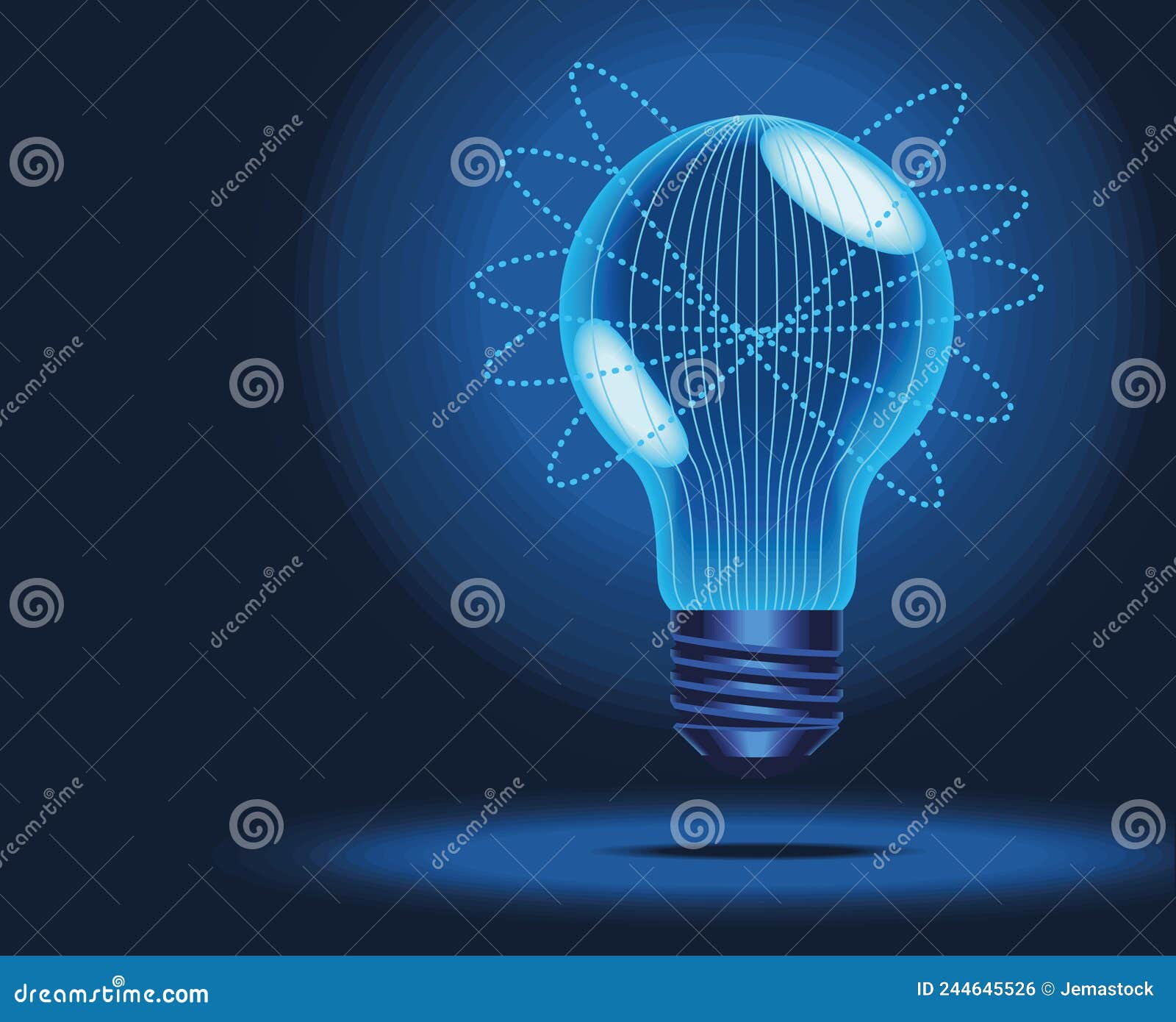 Bulb light realistic tech stock vector. Illustration of future - 244645526