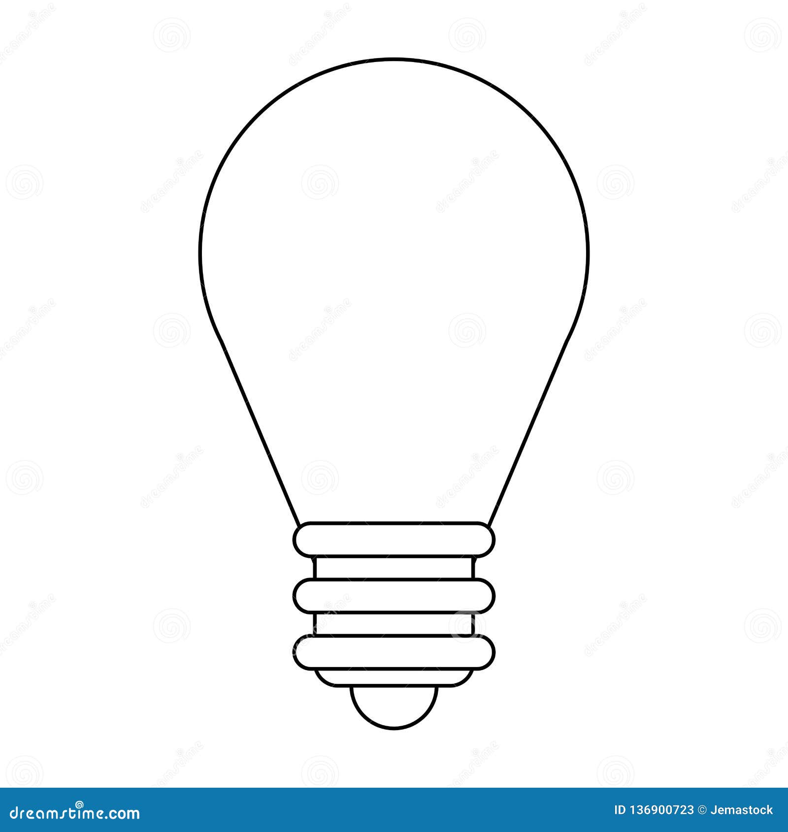 Bulb light symbol stock vector. Illustration of idea - 136900723
