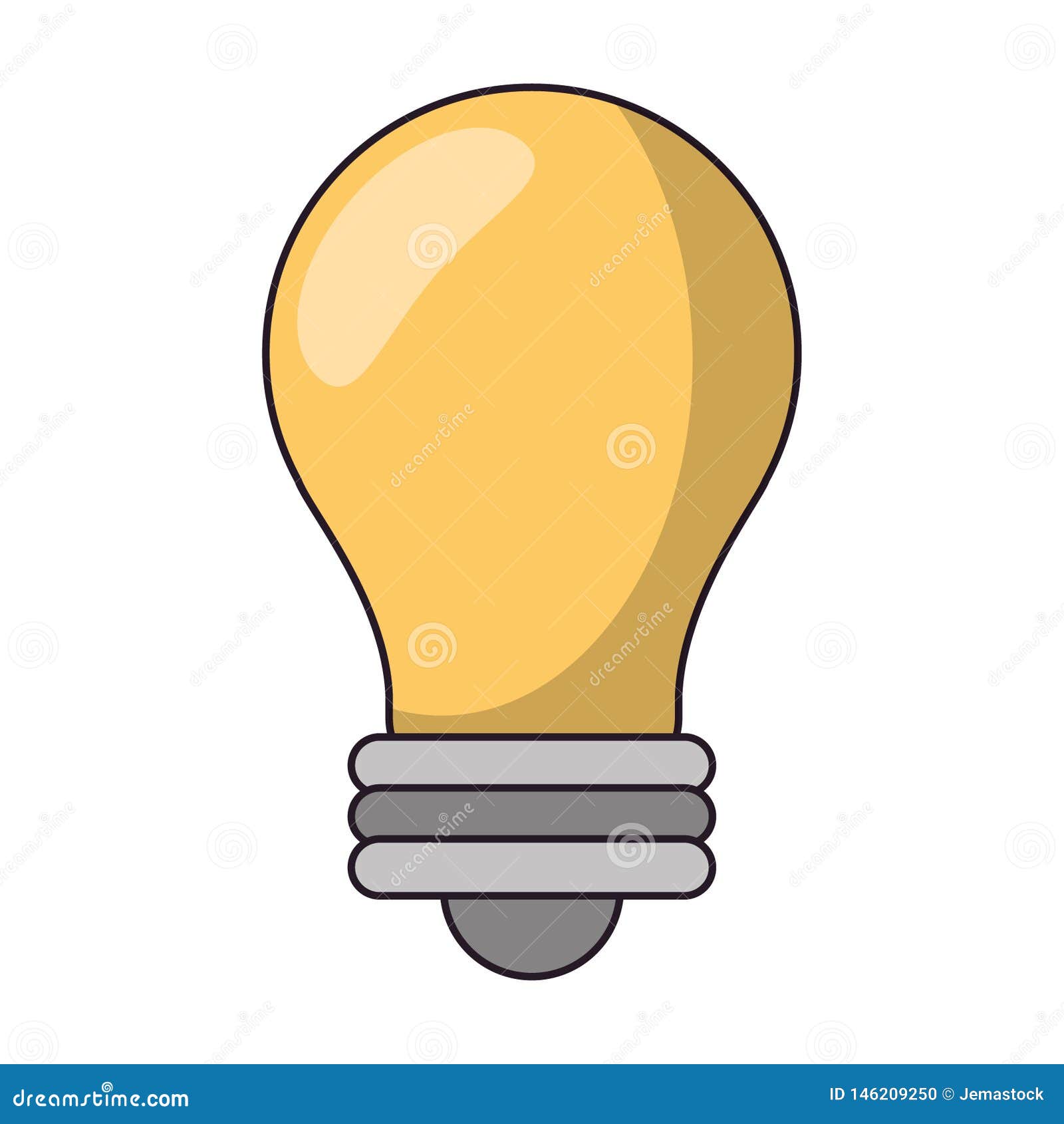 Bulb light symbol isolated stock vector. Illustration of electrical ...