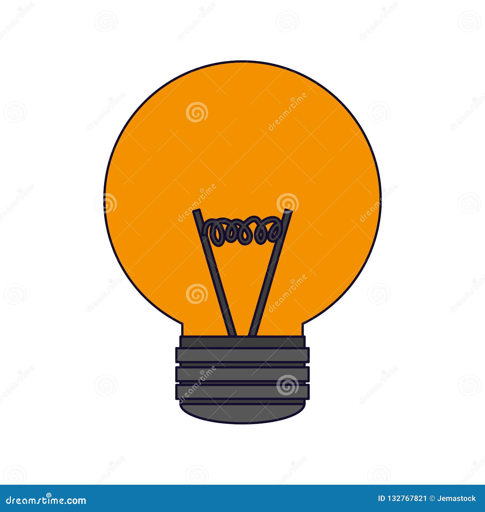 Bulb light symbol stock vector. Illustration of ideas - 132767821