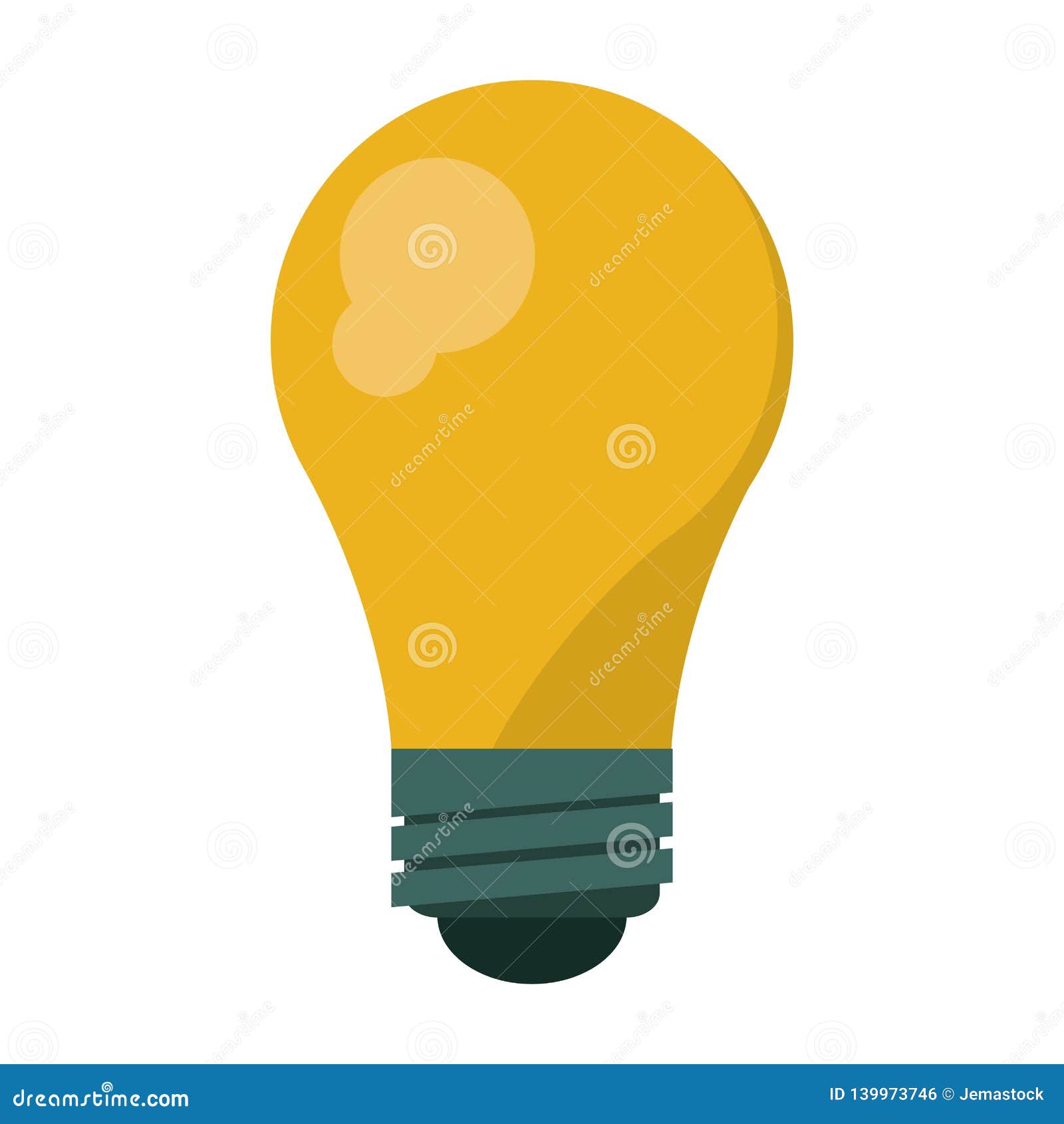 Bulb light symbol isolated stock vector. Illustration of imagination ...