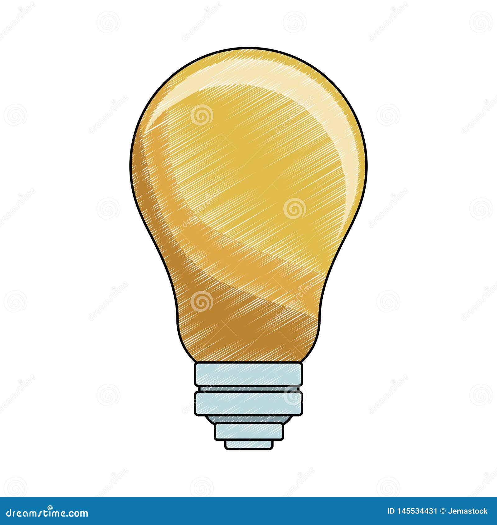 Bulb light symbol scribble stock vector. Illustration of electricity ...