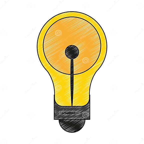 Bulb light symbol scribble stock vector. Illustration of light - 123876995
