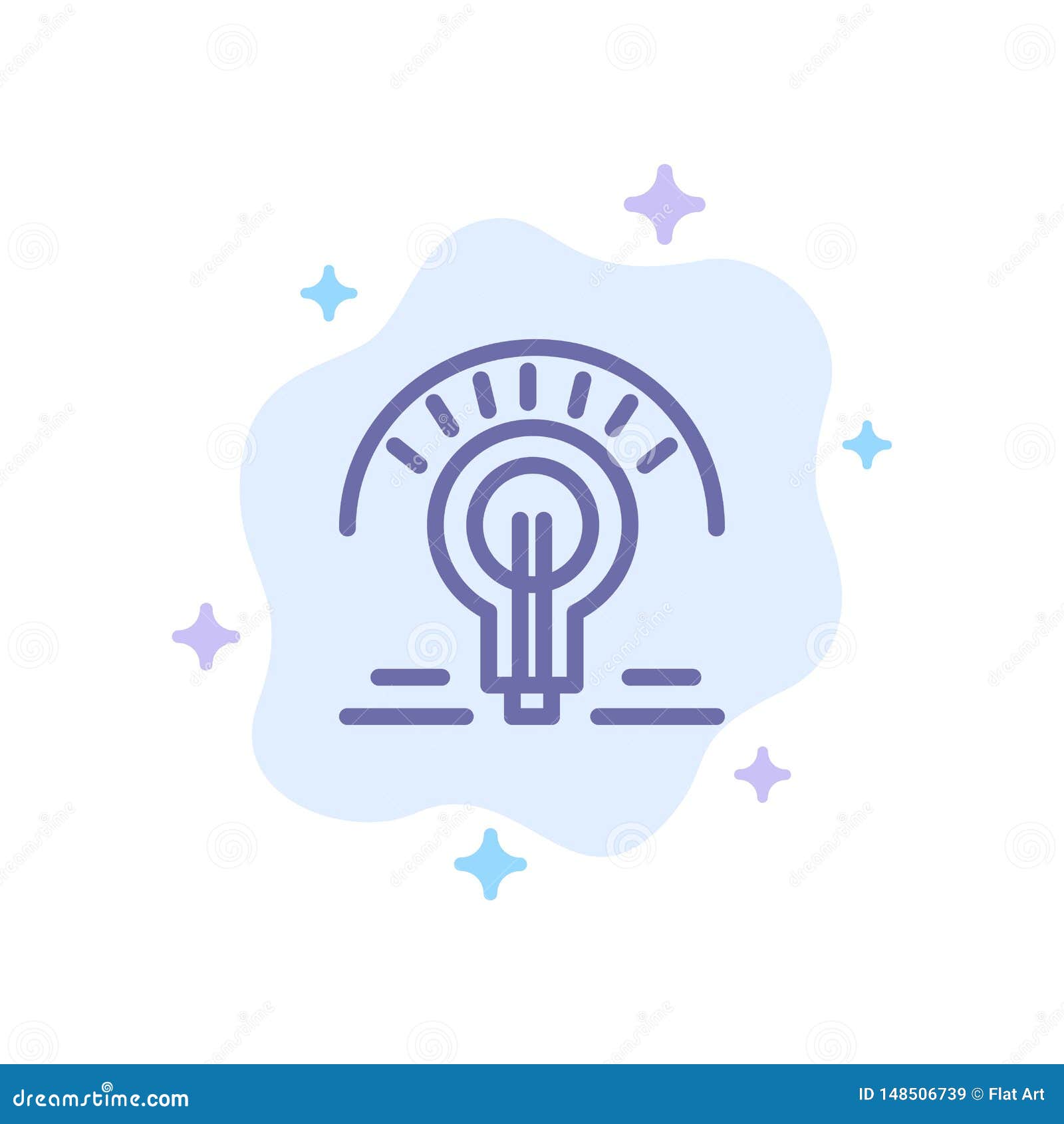 Bulb, Light, Light Bulb, Tips Blue Icon on Abstract Cloud Background ...