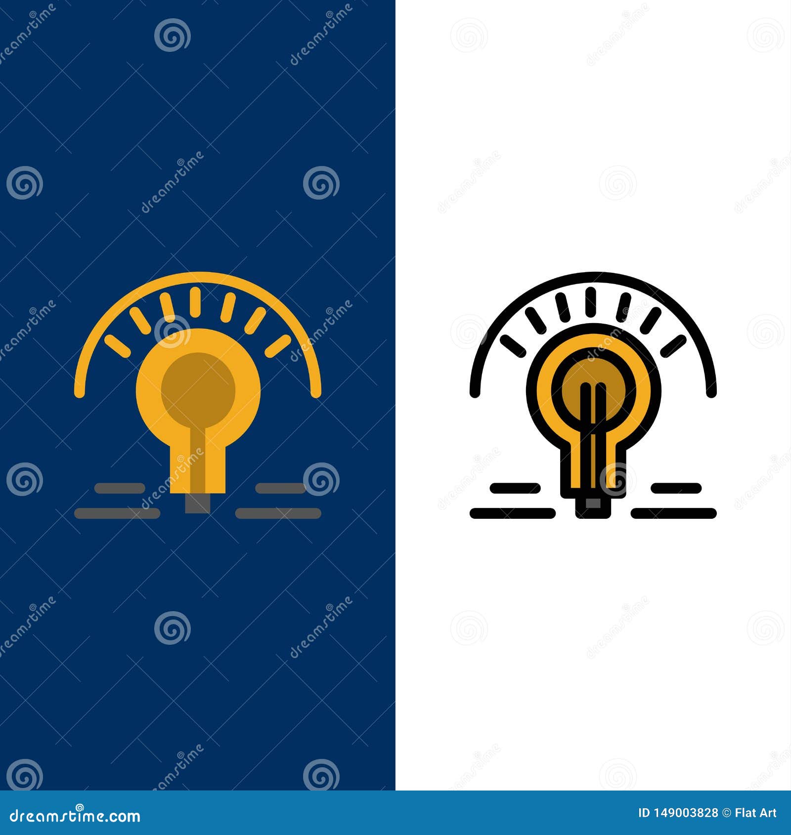 Bulb, Light, Light Bulb, Tips Icons. Flat and Line Filled Icon Set ...